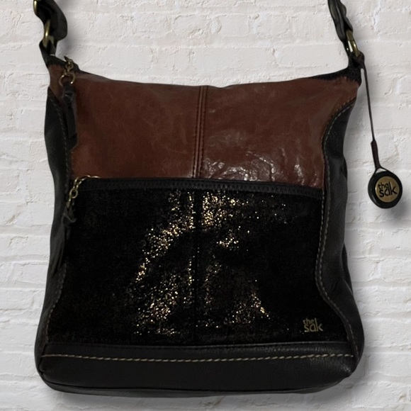 The Sak | Bags | The Sak Metallic Gold Brown Leather Patchwork ...
